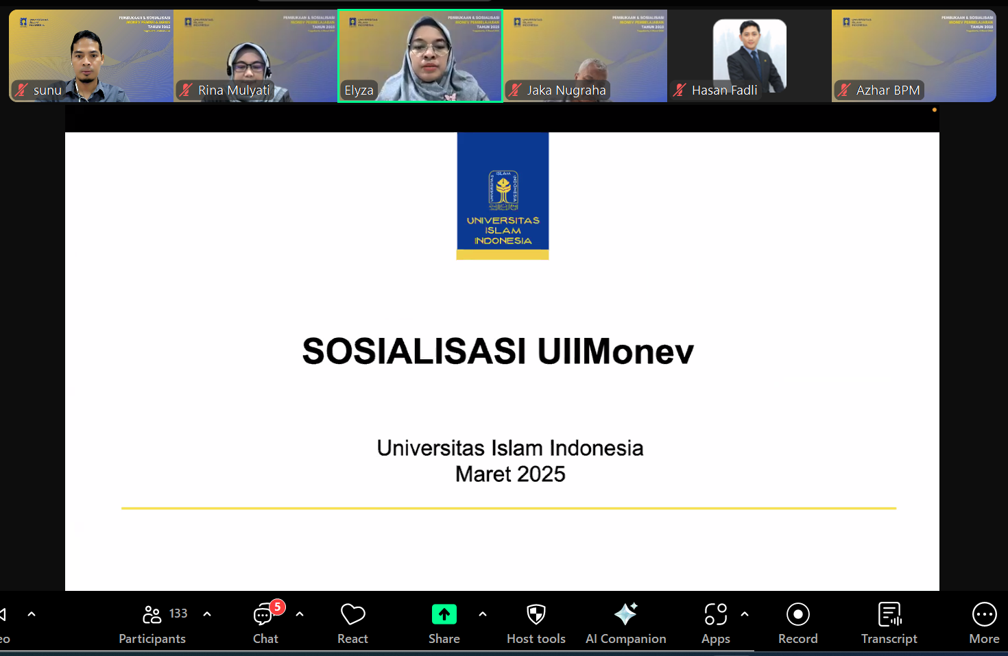 Sosialisasi dan Pembukaan Monev Pembelajaran 2025 Universitas Islam Indonesia